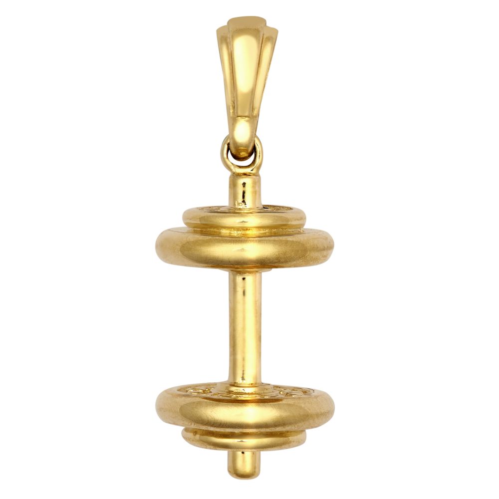 9ct Yellow Dumbbell Pendant – London Diamond Online
