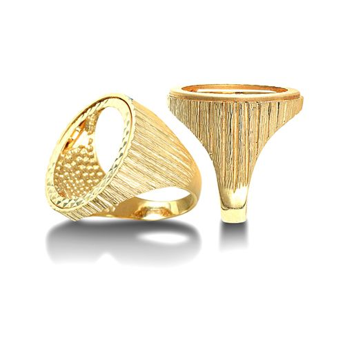 9ct Yellow Gold Full Sovereign Ring – London Diamond Online