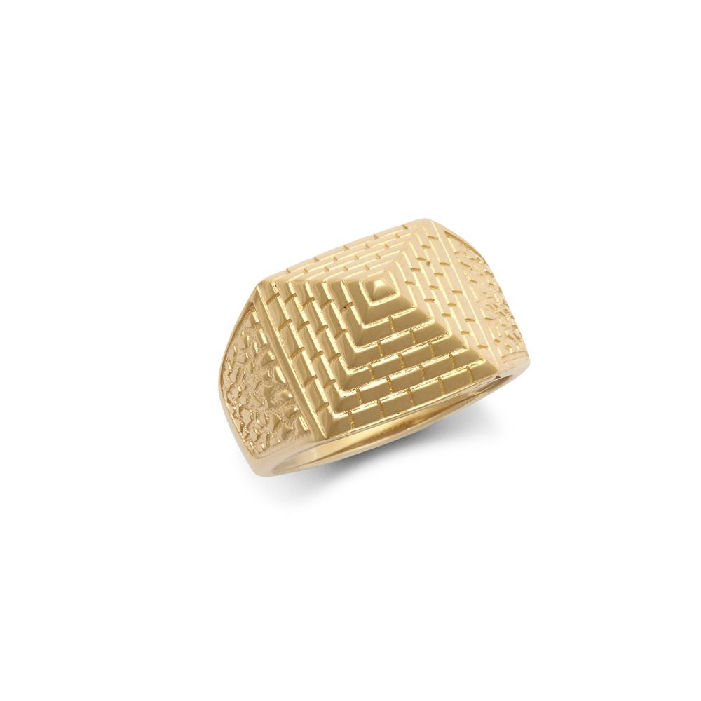 9ct Yellow Gold Pyramid Ring – London Diamond Online