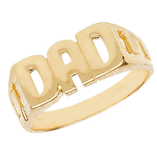 9CT GOLD GENTS CURB DESIGN DAD RING – London Diamond Online