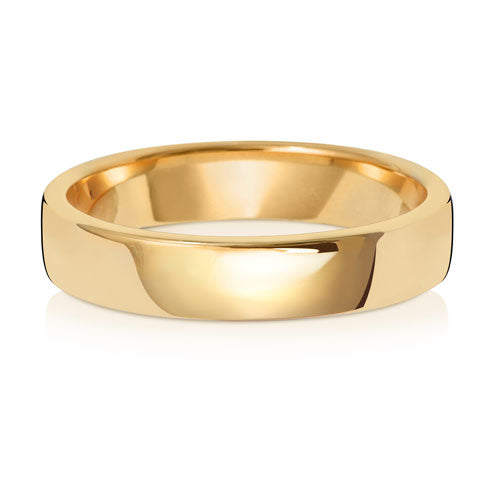 18CT GOLD 4MM SOFT COURT MEDIUM WEDDING RING – London Diamond Online